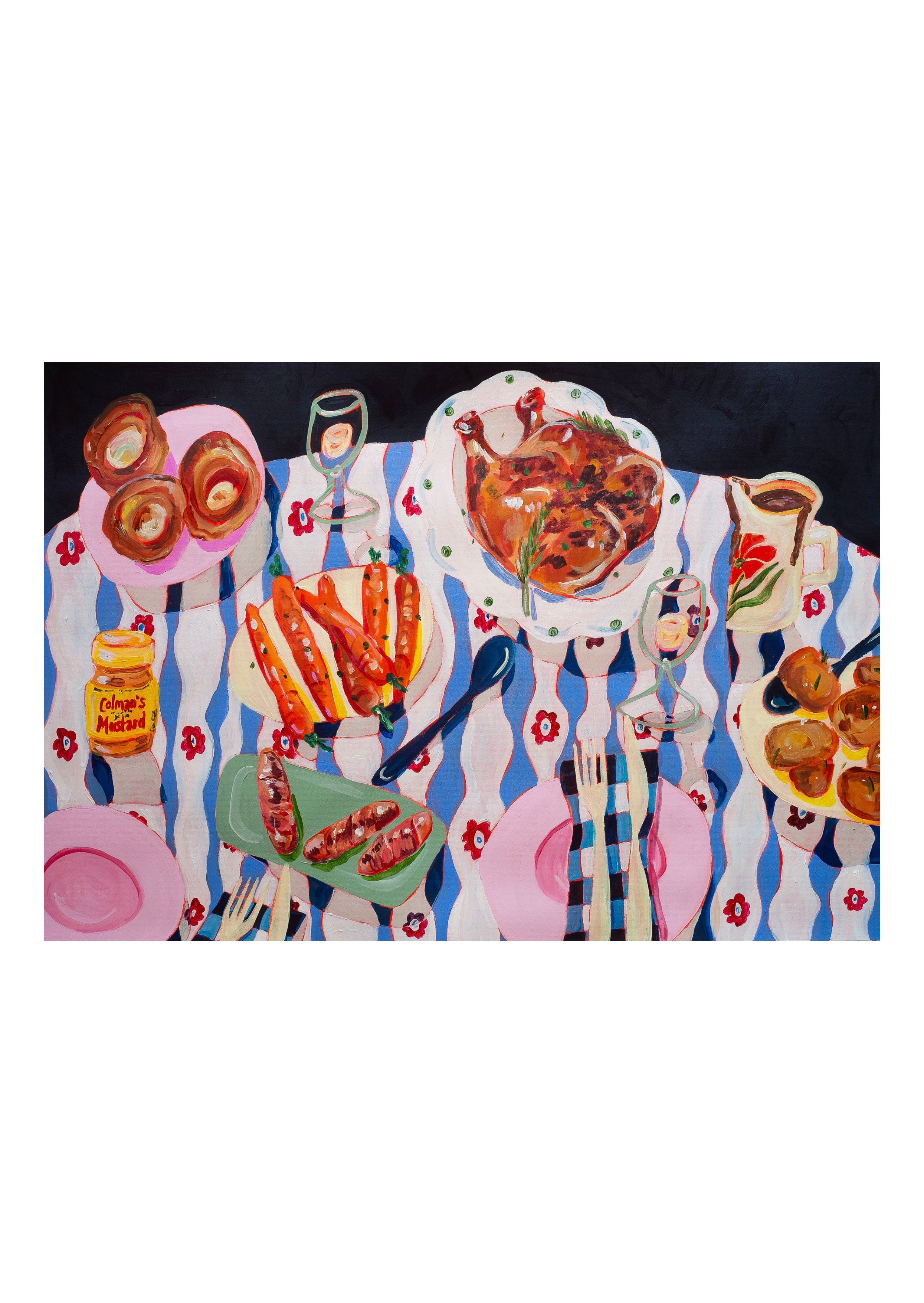 Roast Dinner & Waves original – Becky Boden Paints