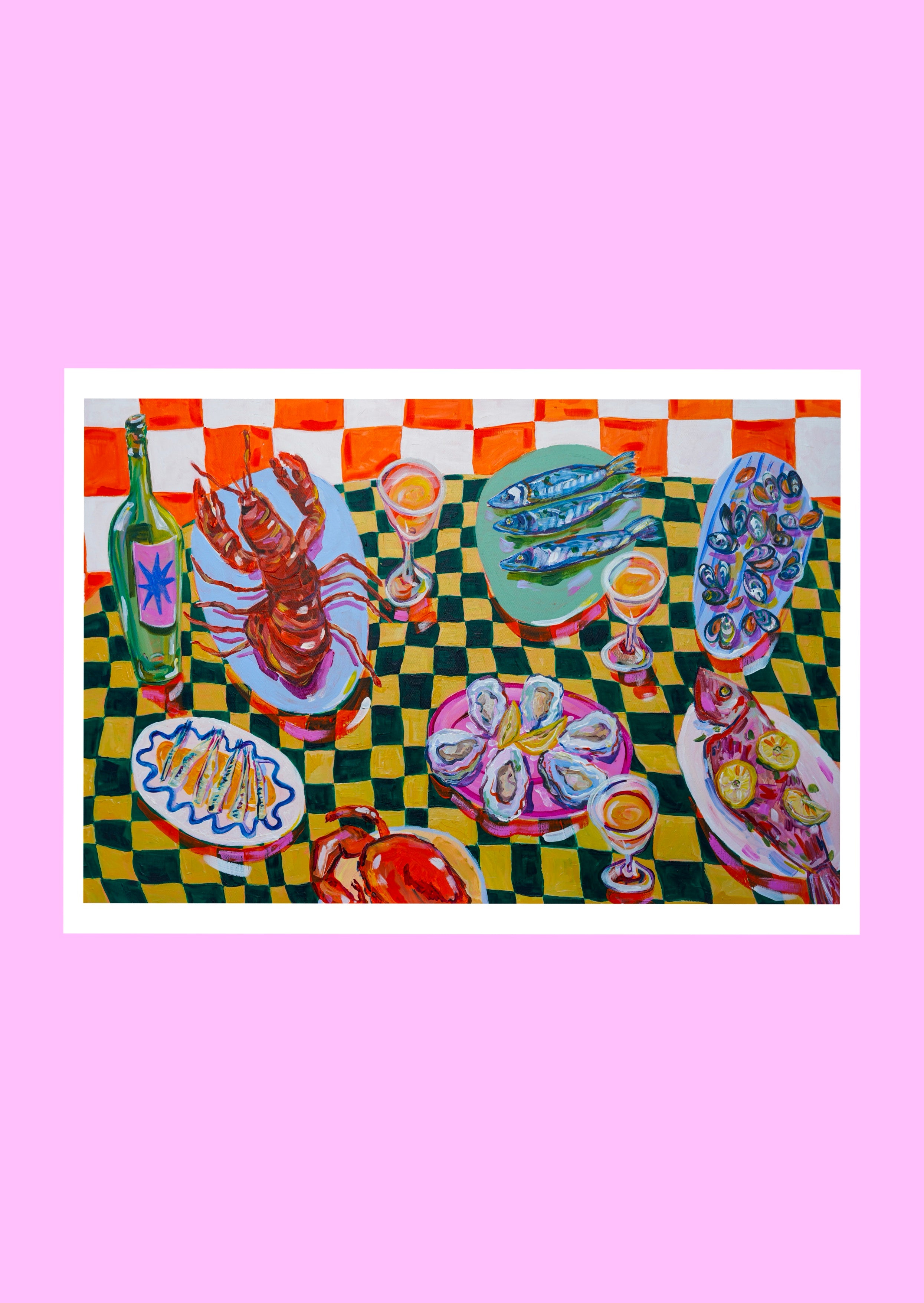 Seafood Feast original – Becky Boden Paints