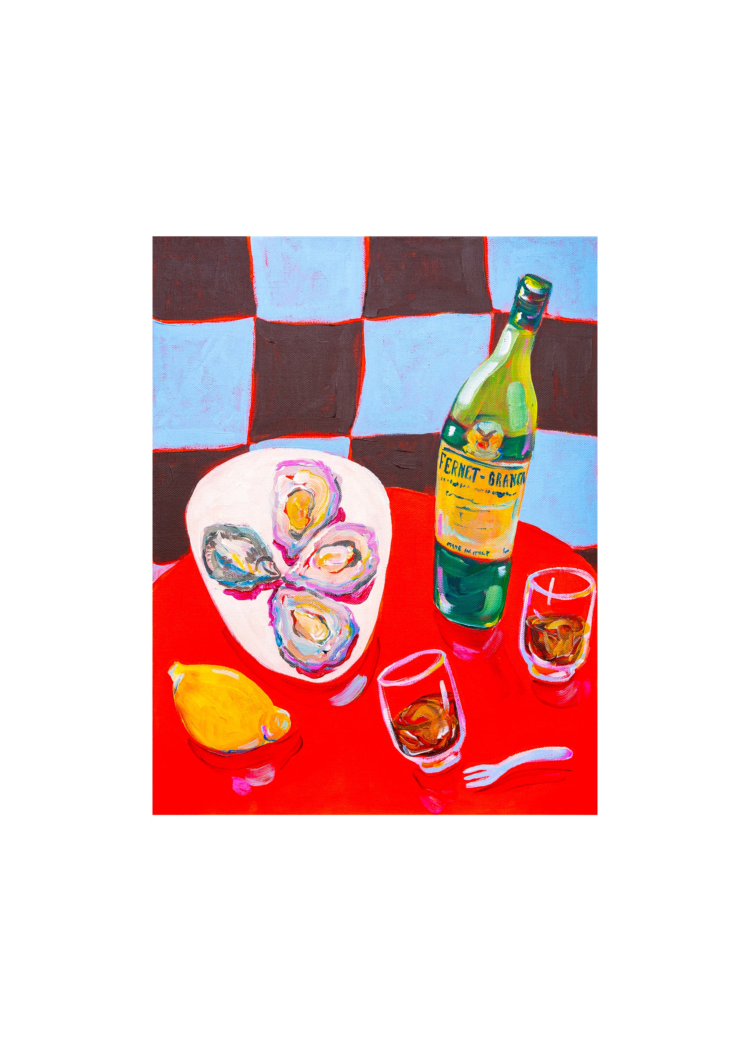 Fernet & Oysters print – Becky Boden Paints